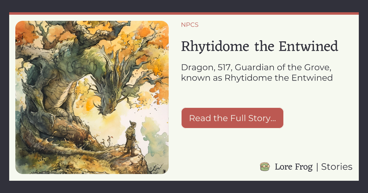 Rhytidome the Entwined, a Story from Lore Frog